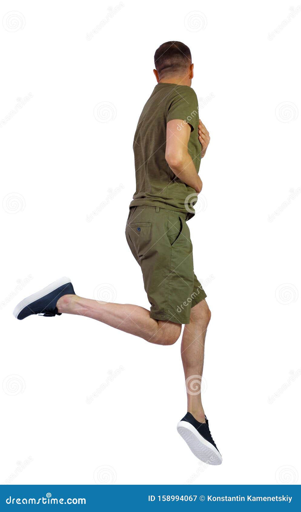 Back View of Man in Zero Gravity or a Fall Stock Image - Image of ...