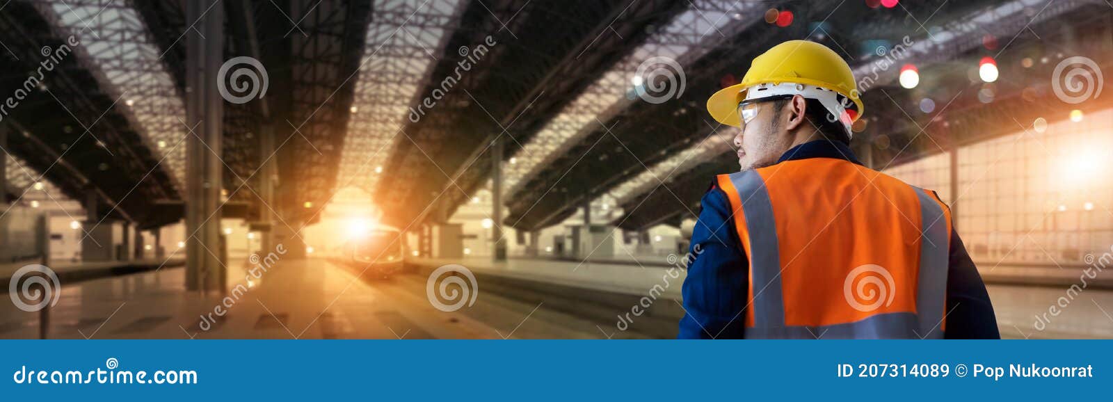 Back View of Manager Industrial Engineer Walking and Checking Structure ...