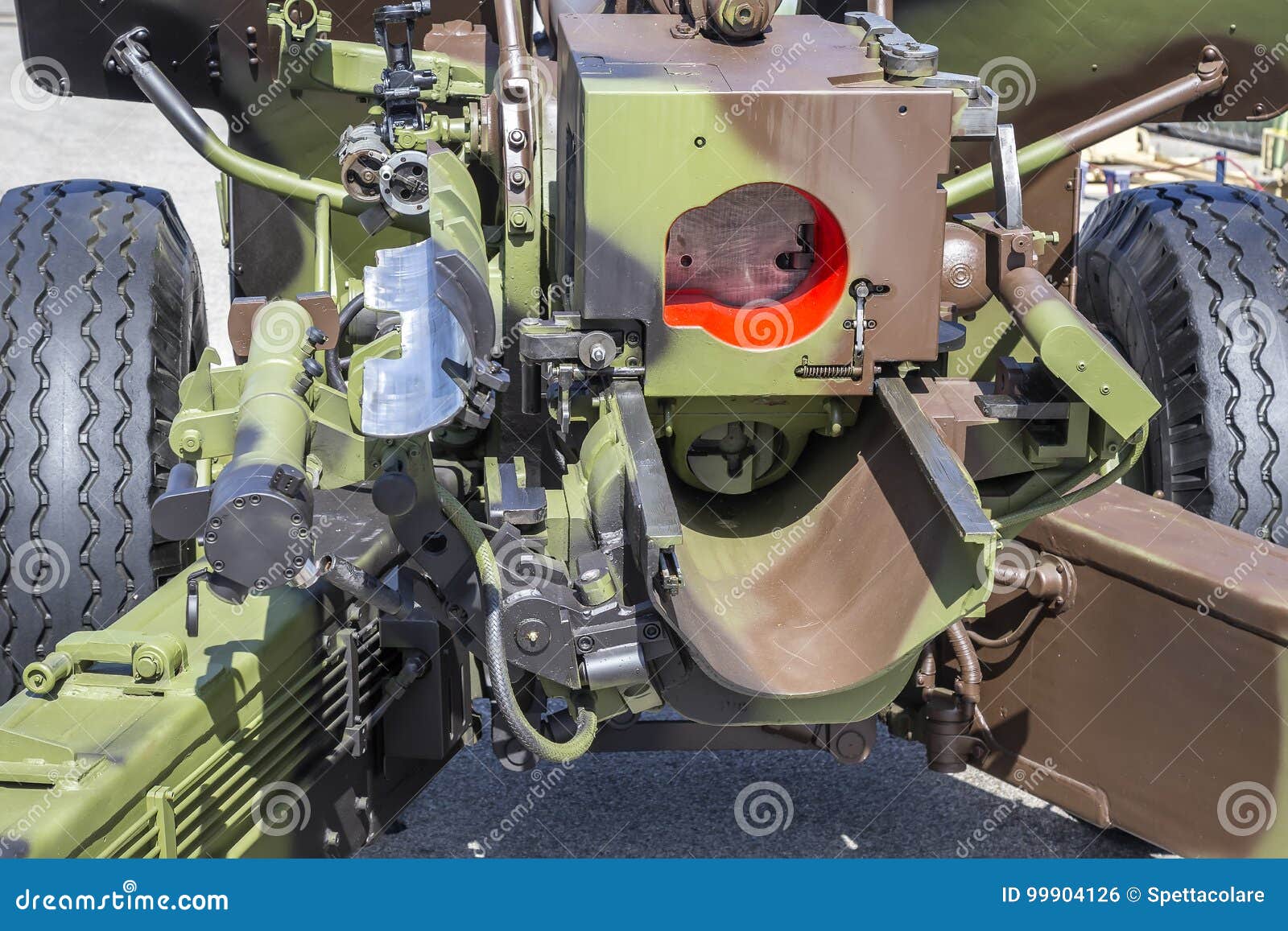 Back View of Military Cannon Stock Photo - Image of handle, power: 99904126