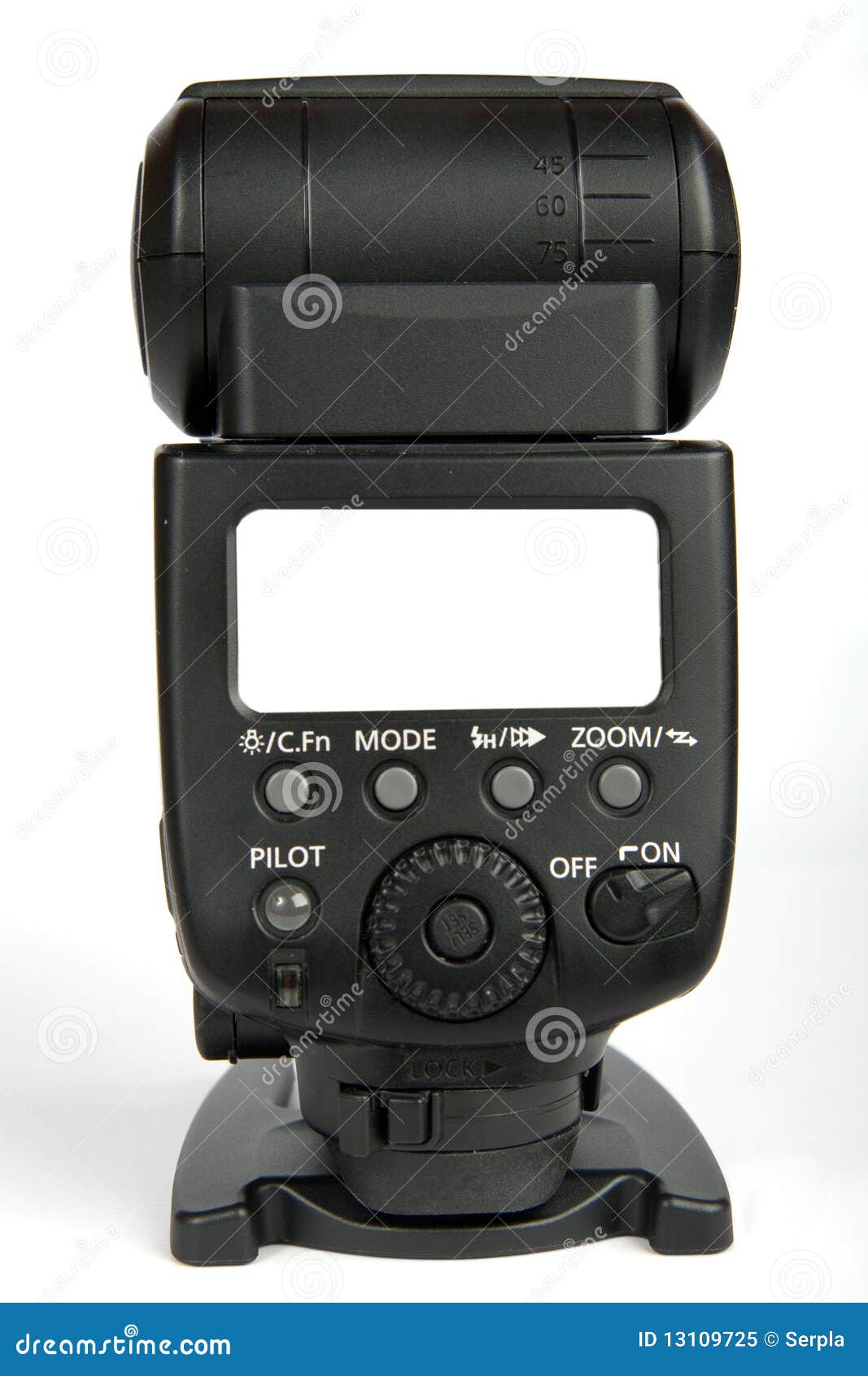 Back View of Modern Flashlight Stock Image - Image of electronic, light ...