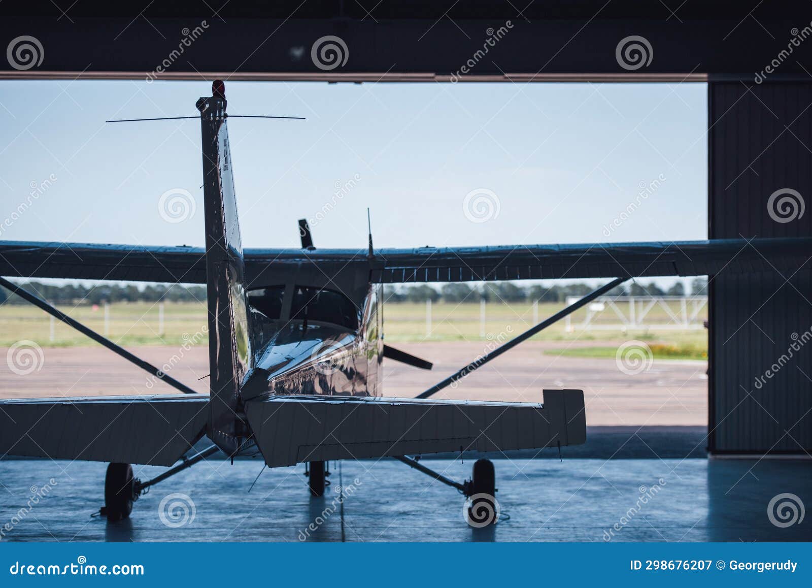 A modern plane stock image. Image of aerospace, garage - 298676207
