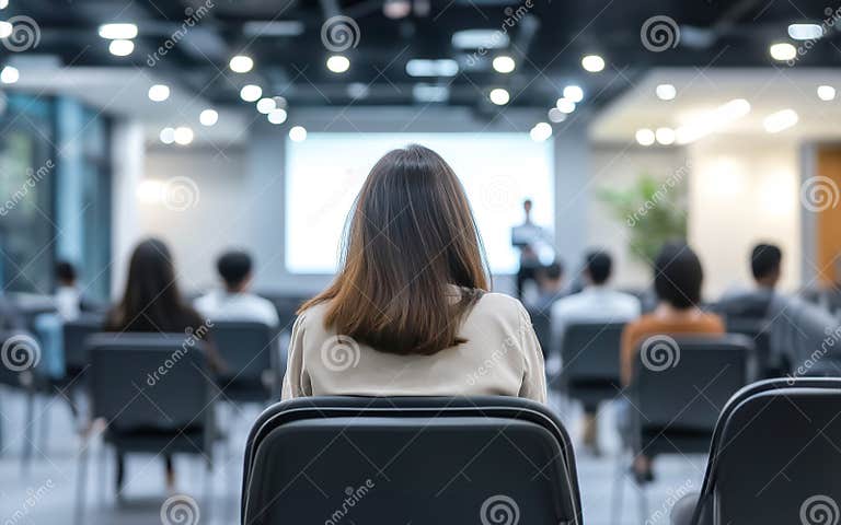 Back View of Participants Attending a Training Seminar Stock ...
