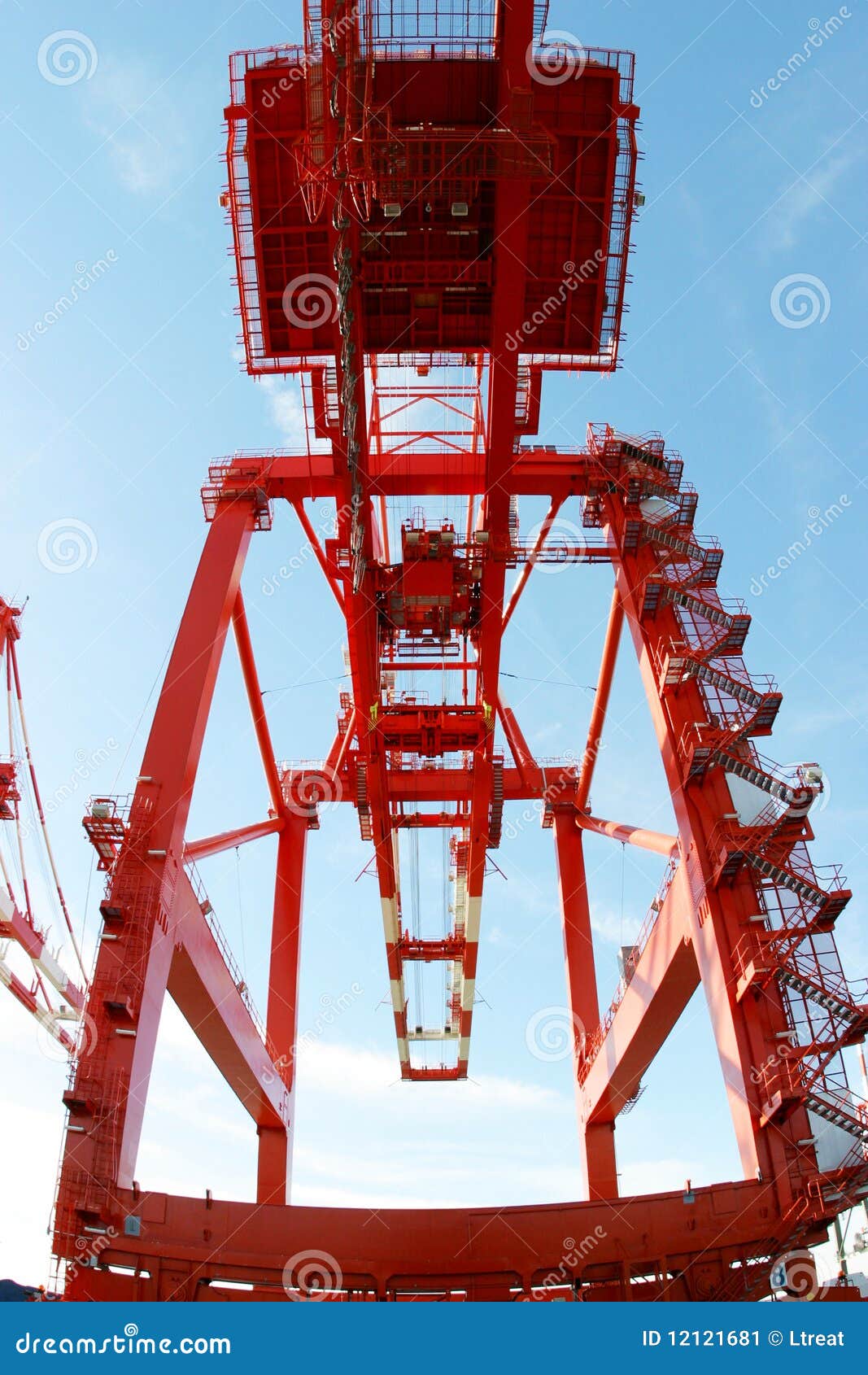 Back View Pf Container Crane Stock Image - Image of harbor, industry ...