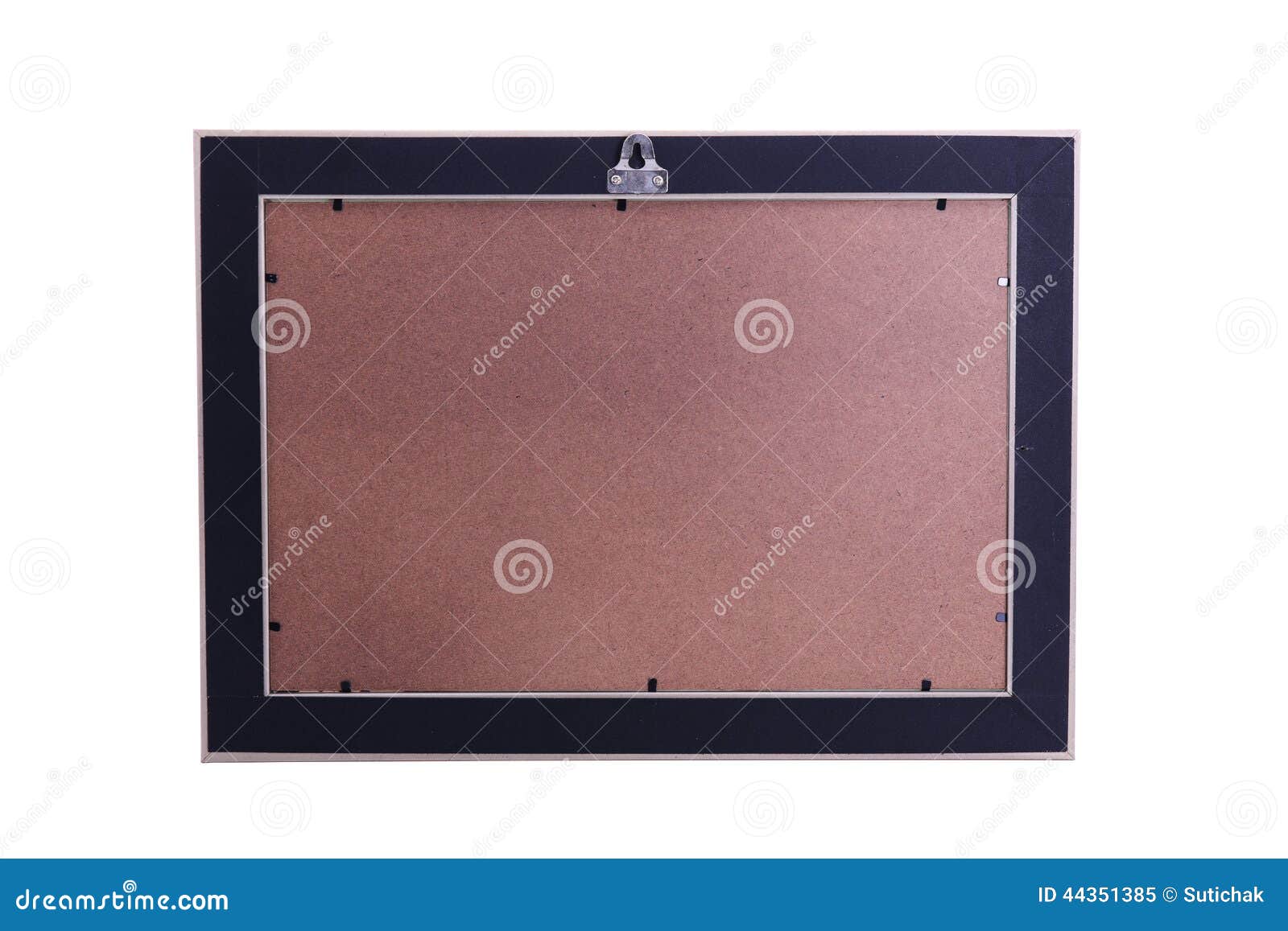 Back View Photo Frame Isolated Stock Image - Image of rustic, aged ...