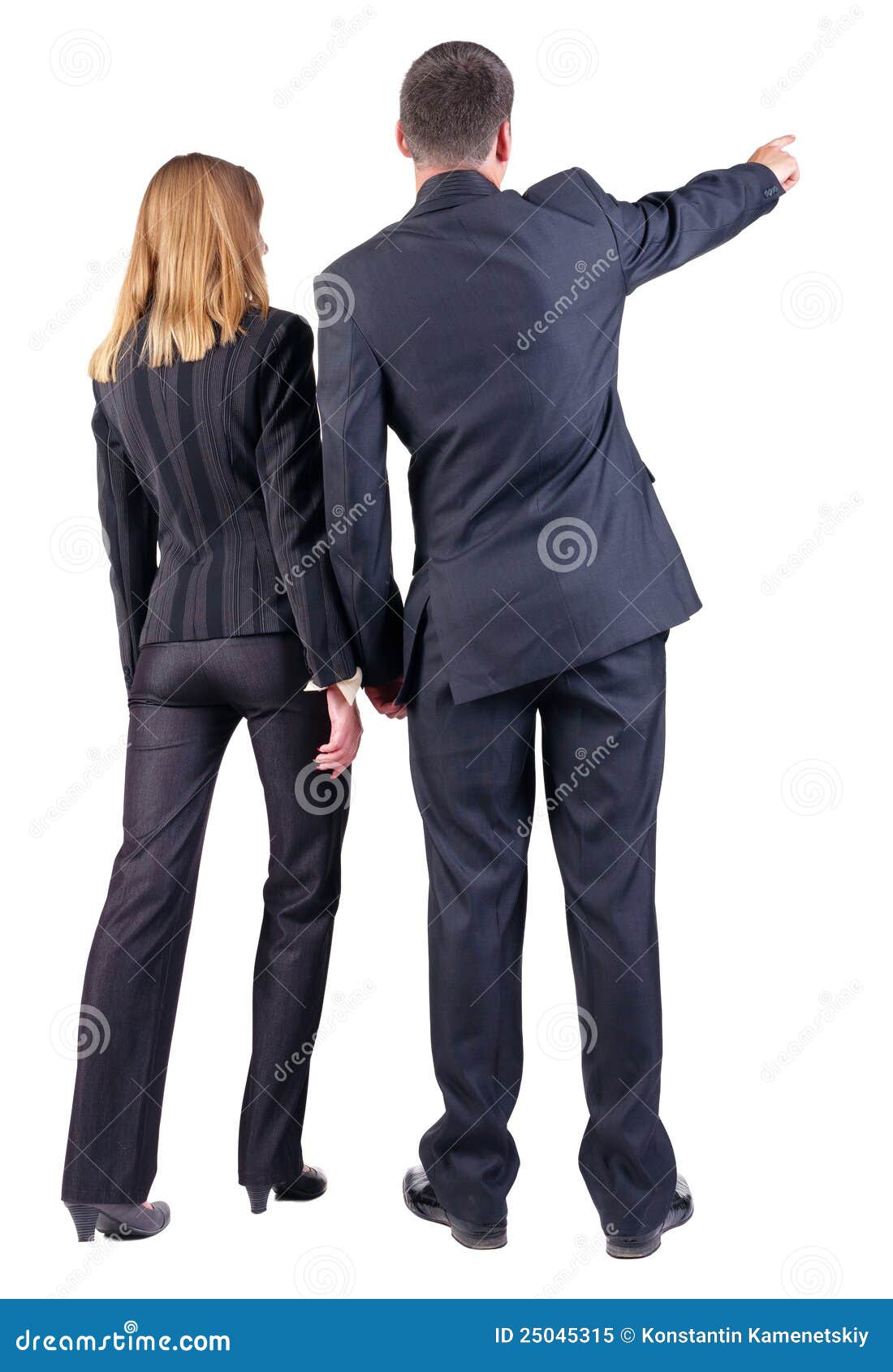 Back View of Pointing Business Team Stock Image - Image of pointing ...