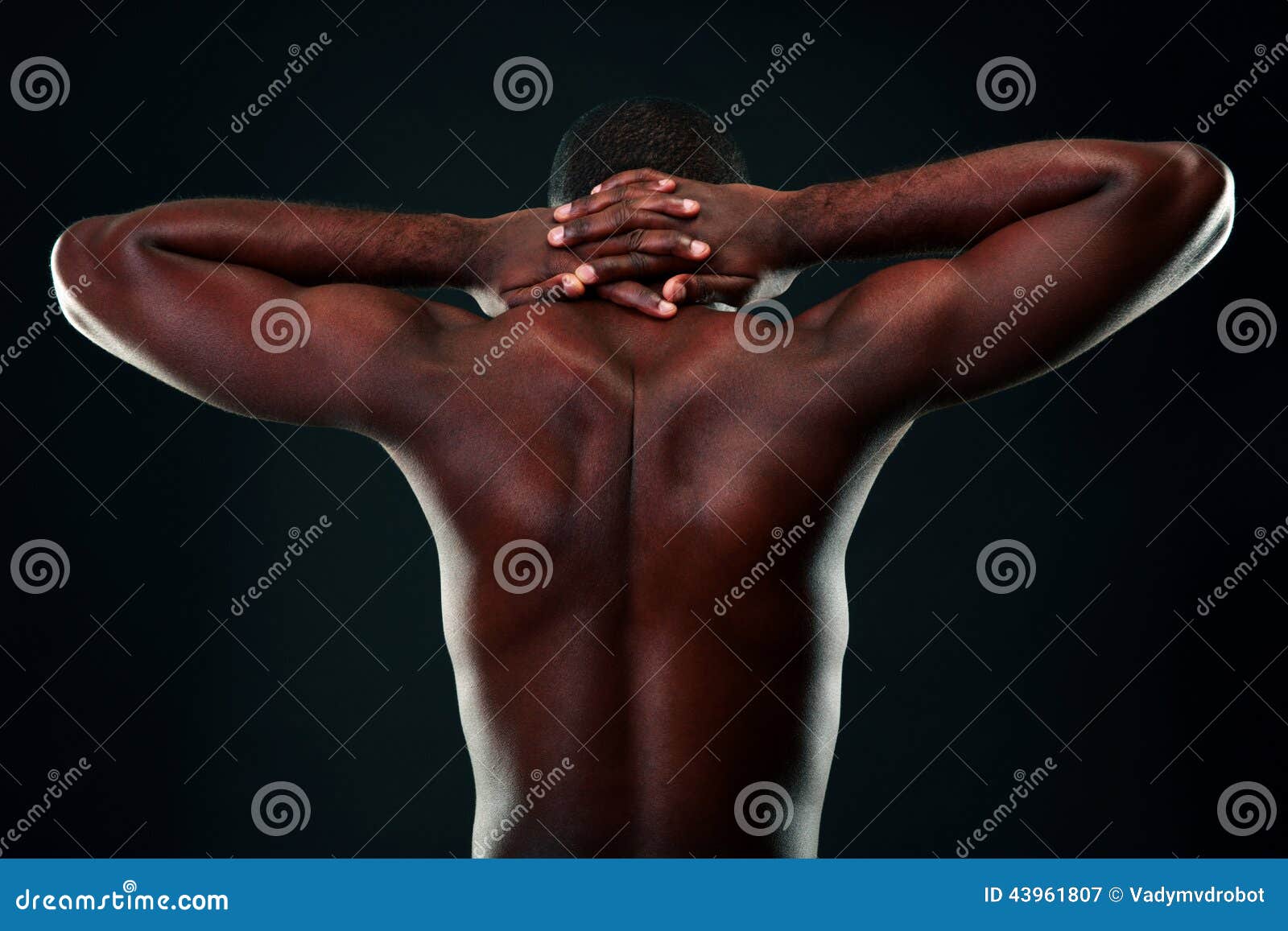 Back View Portrait of a African Man Stock Image - Image of body, fresh ...
