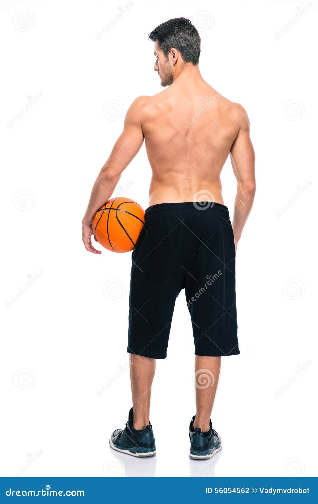 Back View Portrait of a Basketball Player Stock Photo - Image of ...