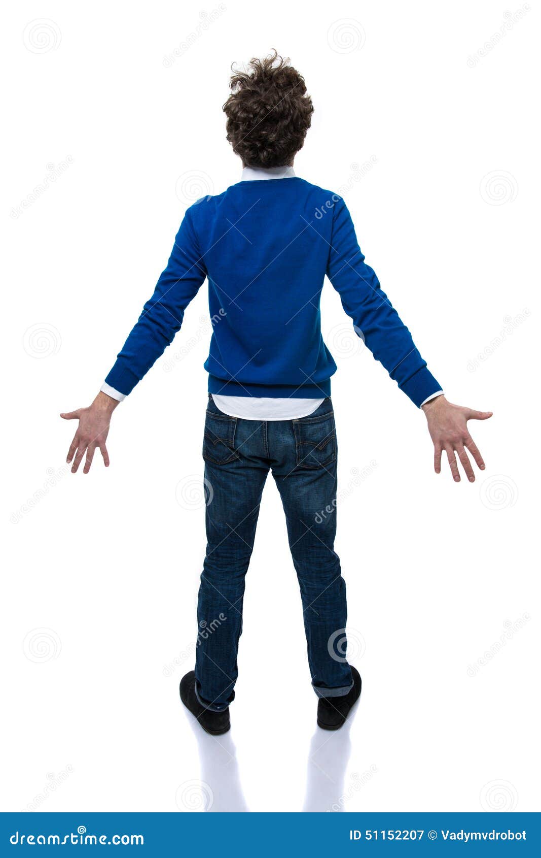 Back View Portrait of a Young Man Stock Image - Image of posing ...