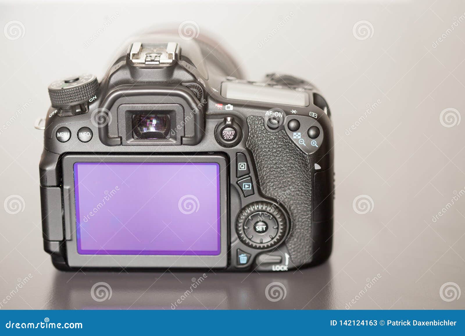 Back View of a Professional Reflex Camera with Flip Lsd Screen Stock ...