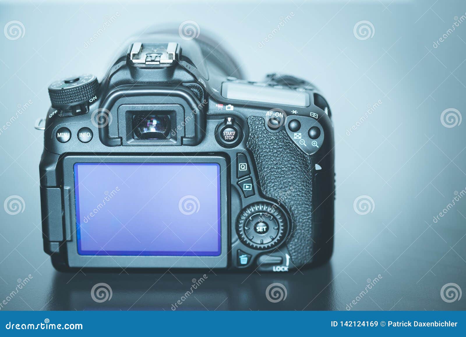 Back View of a Professional Reflex Camera with Flip Lsd Screen Stock ...