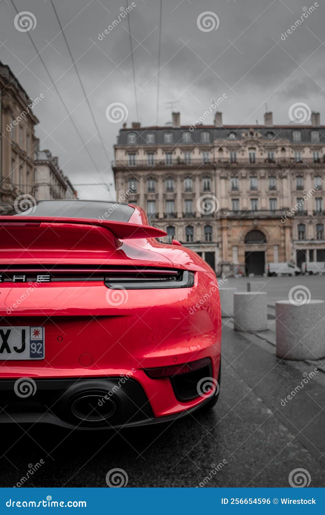 Back View of the Red Porsche Luxury Car Editorial Photo - Image of ...
