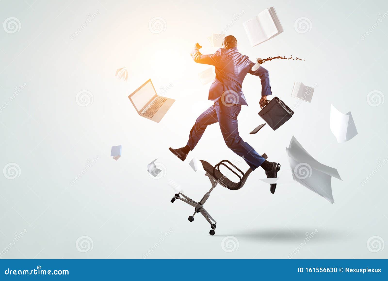 Businessman Spilled Coffee On The Very Important Documents Royalty-Free ...