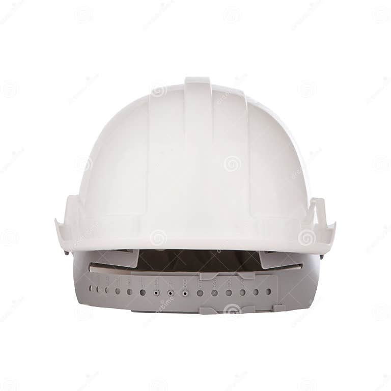 Back View of Safety Helmet Cap Isolated White Stock Image - Image of ...