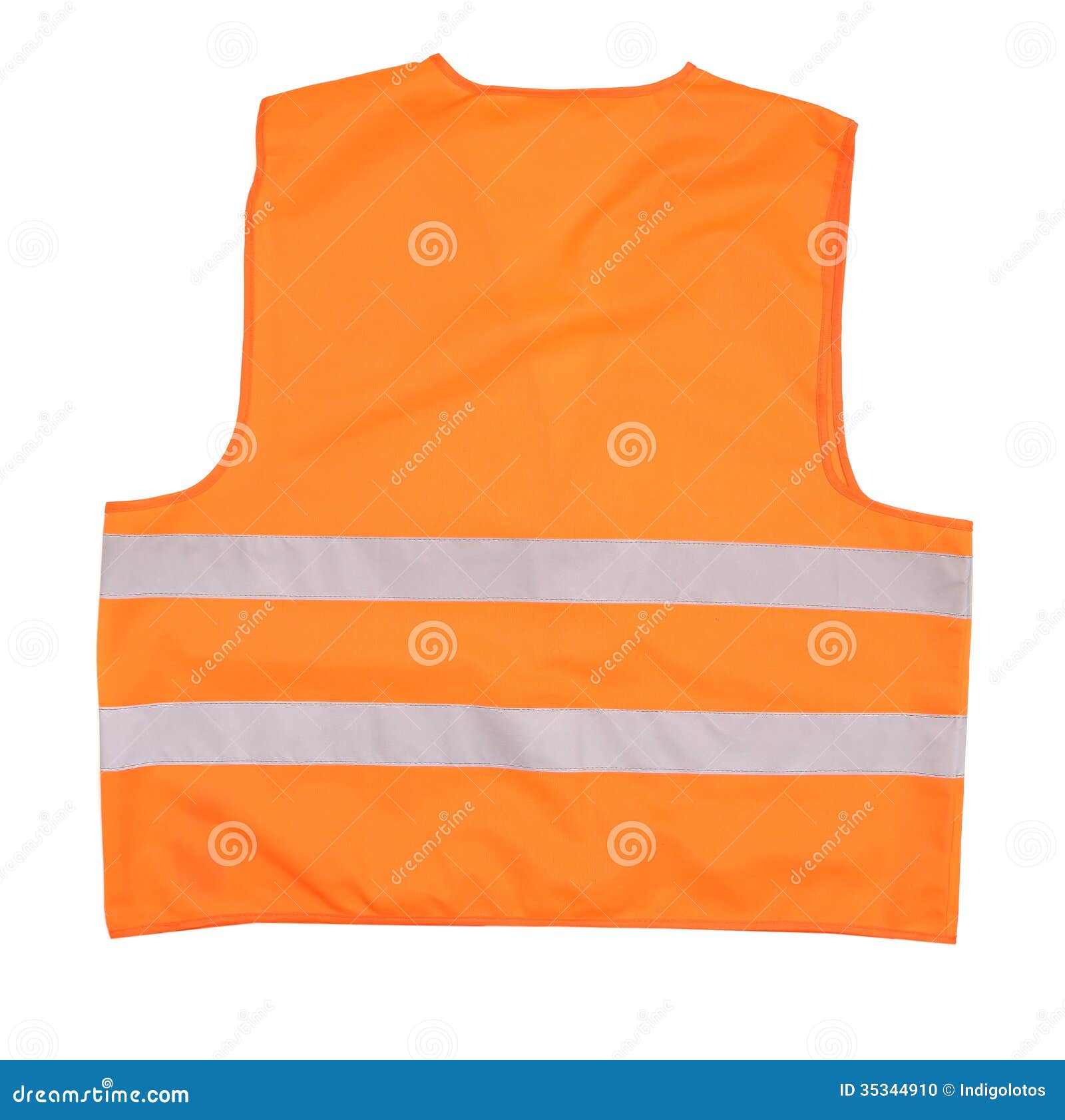 Back View of Safety Orange Vest. Stock Photo - Image of object, cloth ...