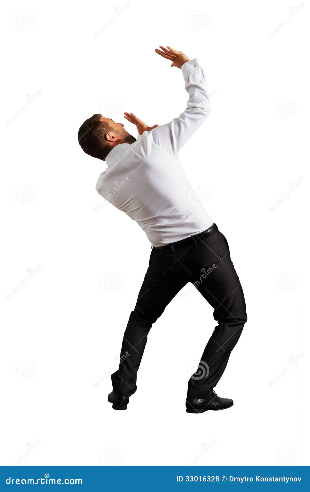 Back View of Scared Businessman Stock Photo - Image of young ...