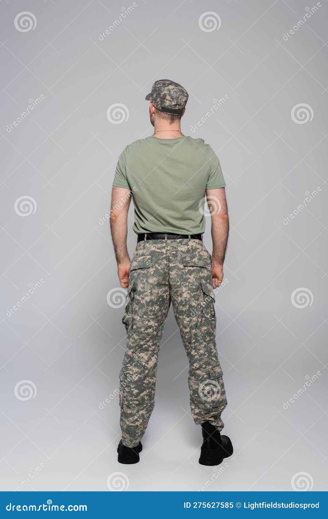 Back View of Serviceman in Military Stock Image - Image of serviceman ...