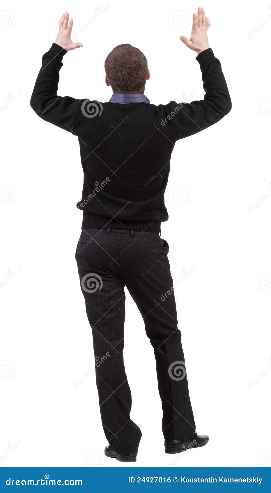 Back View of Shocked Business Man Stock Photo - Image of handsome ...