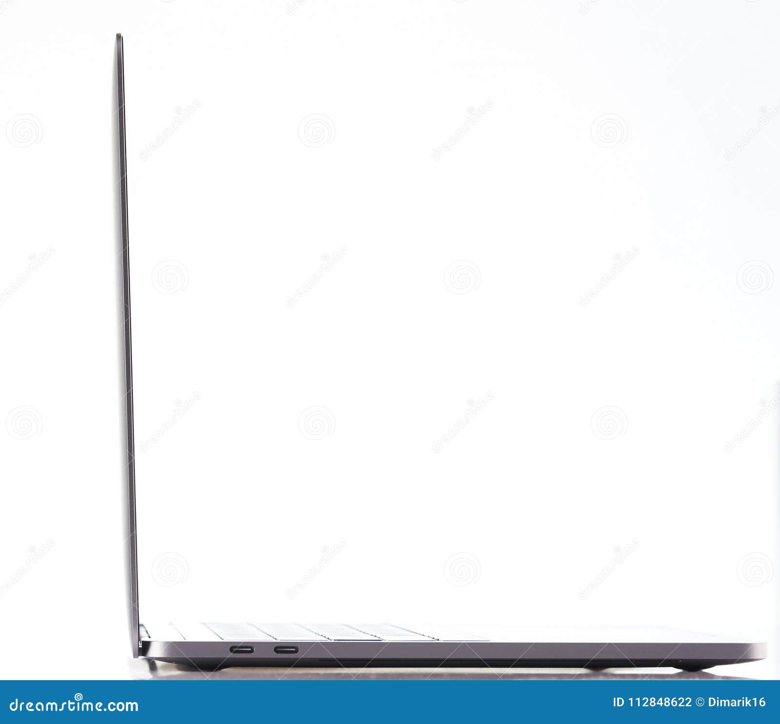 Back view of slim laptop stock photo. Image of clean - 112848622
