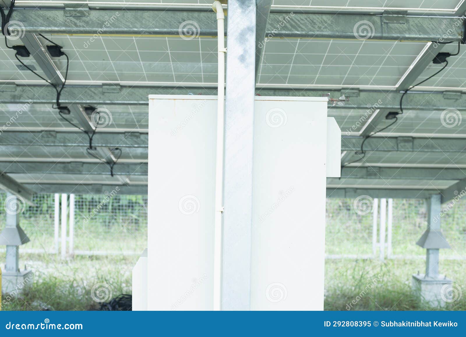 Back View of Solar Panel. Inverter To Transform Direct Current into ...