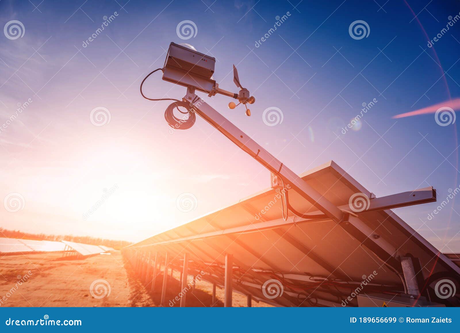 Back View of Solar Panel. Turning Gear Stock Image - Image of current ...