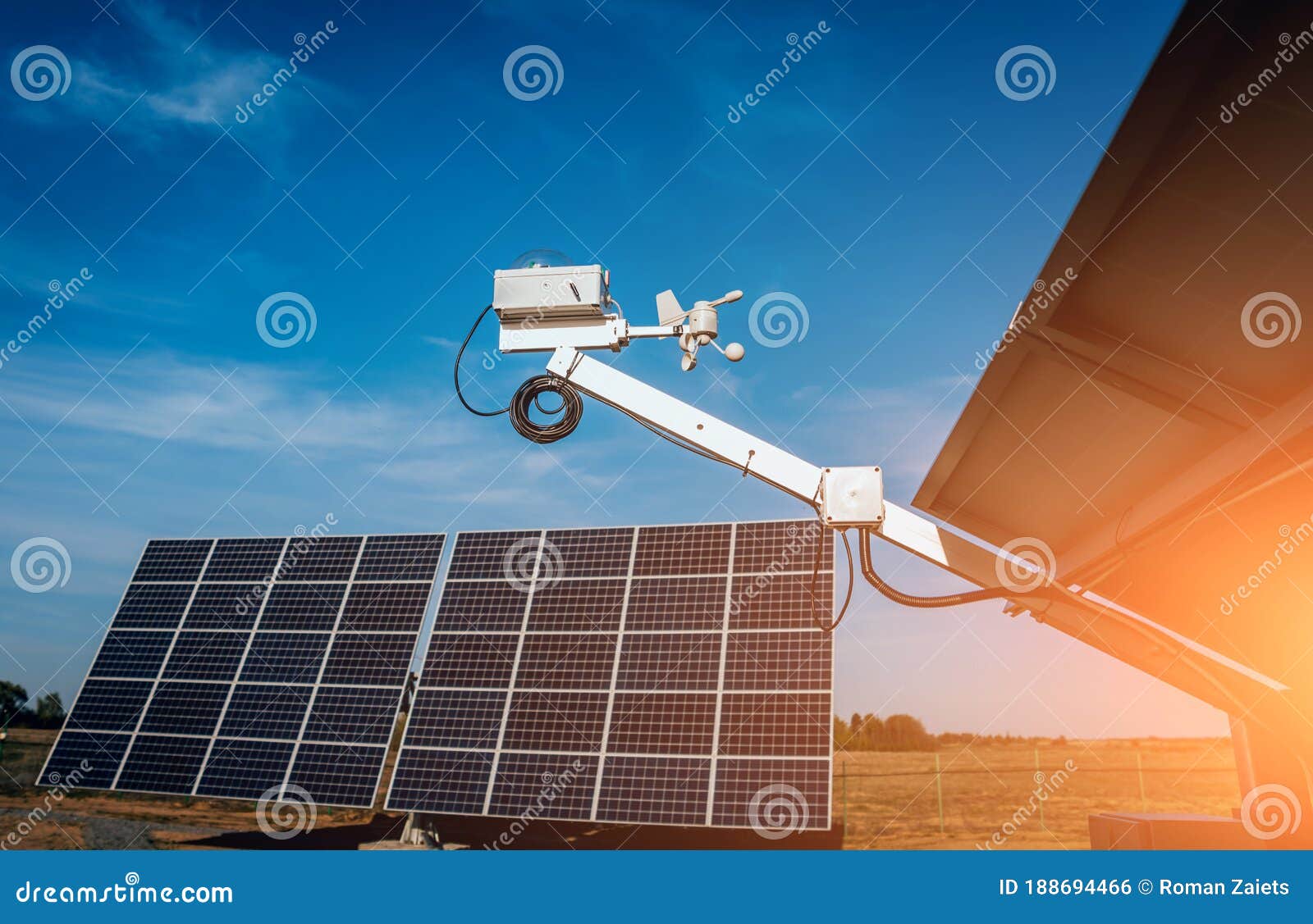 Back View of Solar Panel. Turning Gear Stock Photo - Image of design ...