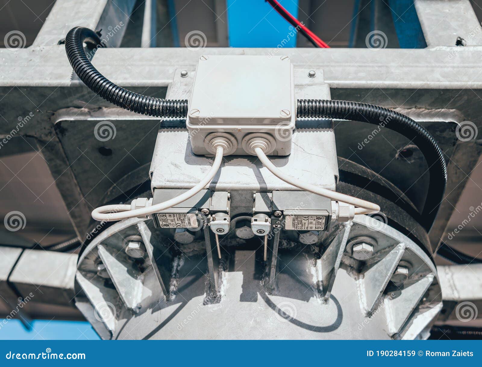 Back View of Solar Panel. Turning Gear Stock Image - Image of current ...