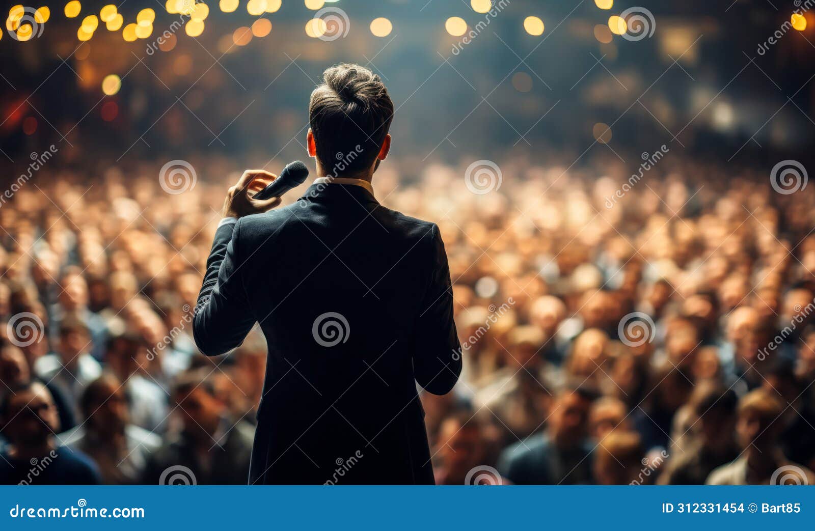 Back View of Speaker Addressing Audience at Business Conference Stock ...