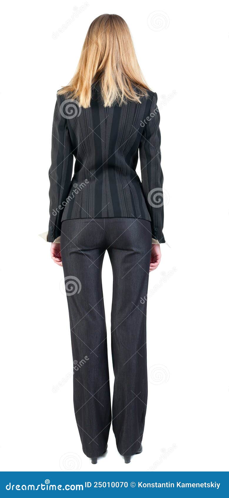 Back View of Standing Beautiful Blonde Business Woman. Stock Photo ... Back View of Standing Beautiful Blonde Business Woman. Stock Photo ...