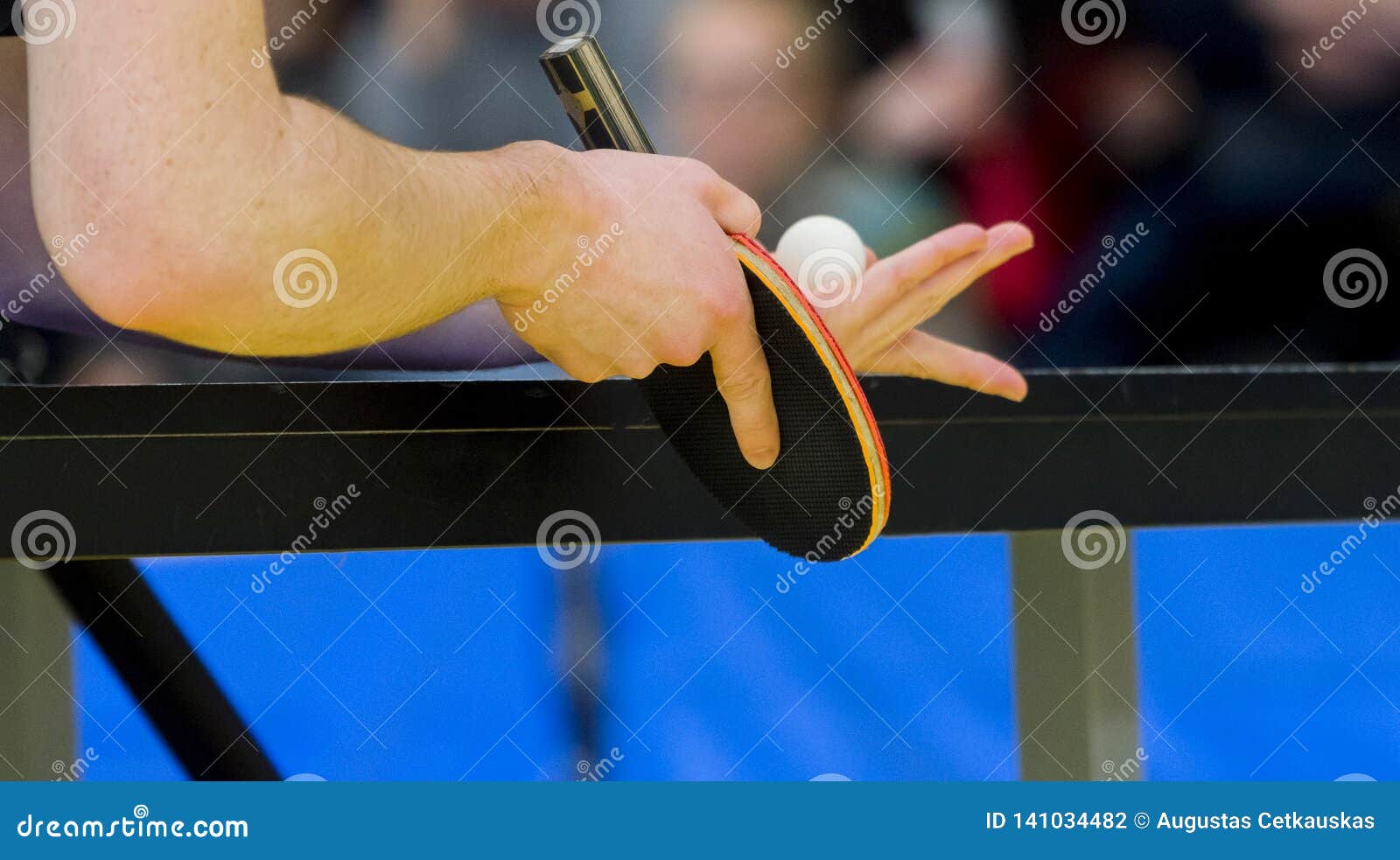Back View of a Table Tennis Player in Action Stock Photo - Image of ...