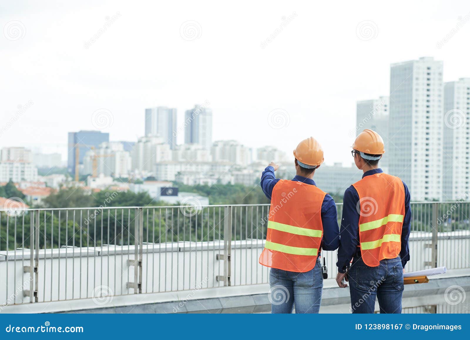 Two Engineers Looking at City Stock Image - Image of anonymous ...