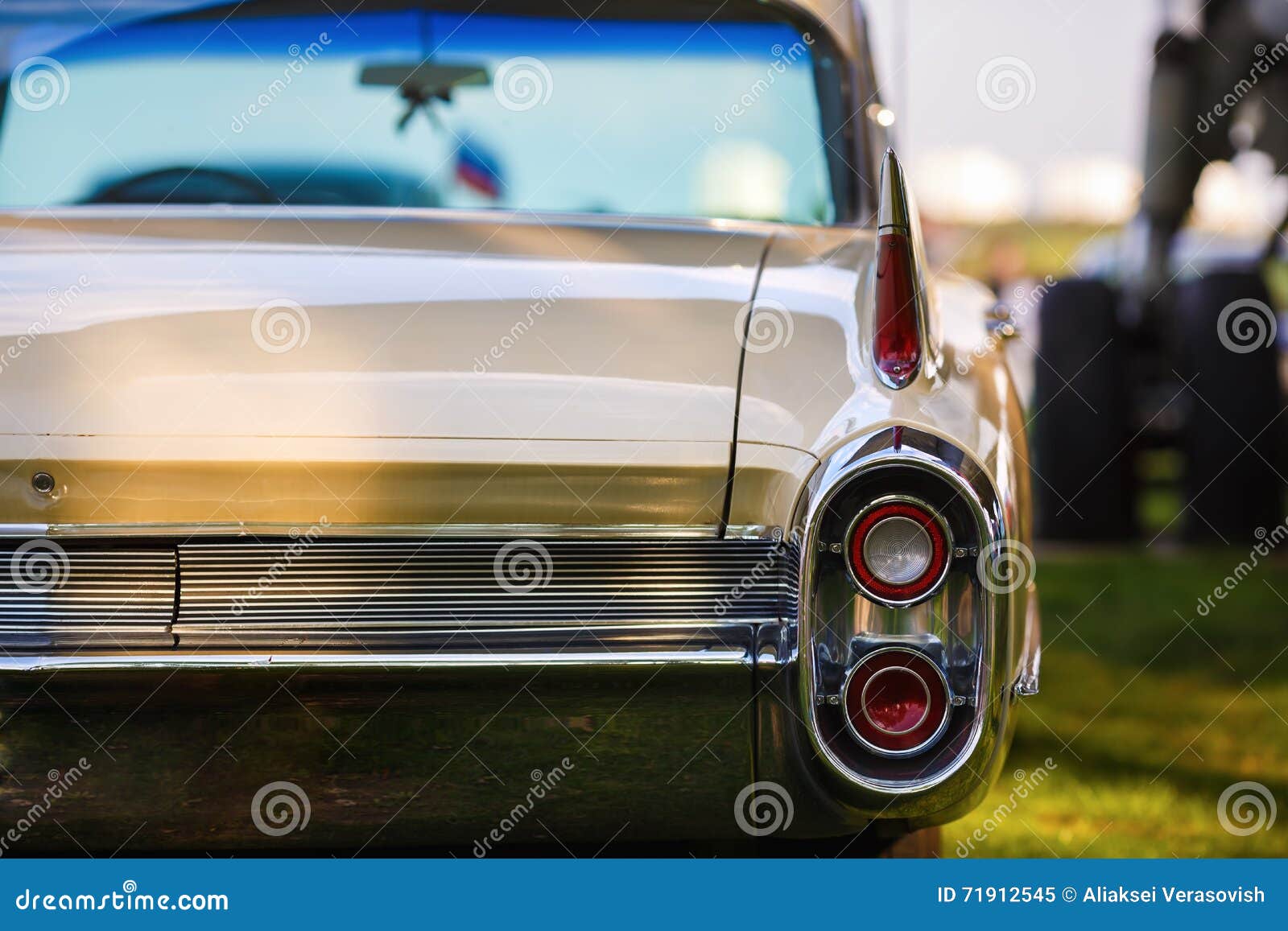 Back view of vintage car stock image. Image of classic - 71912545