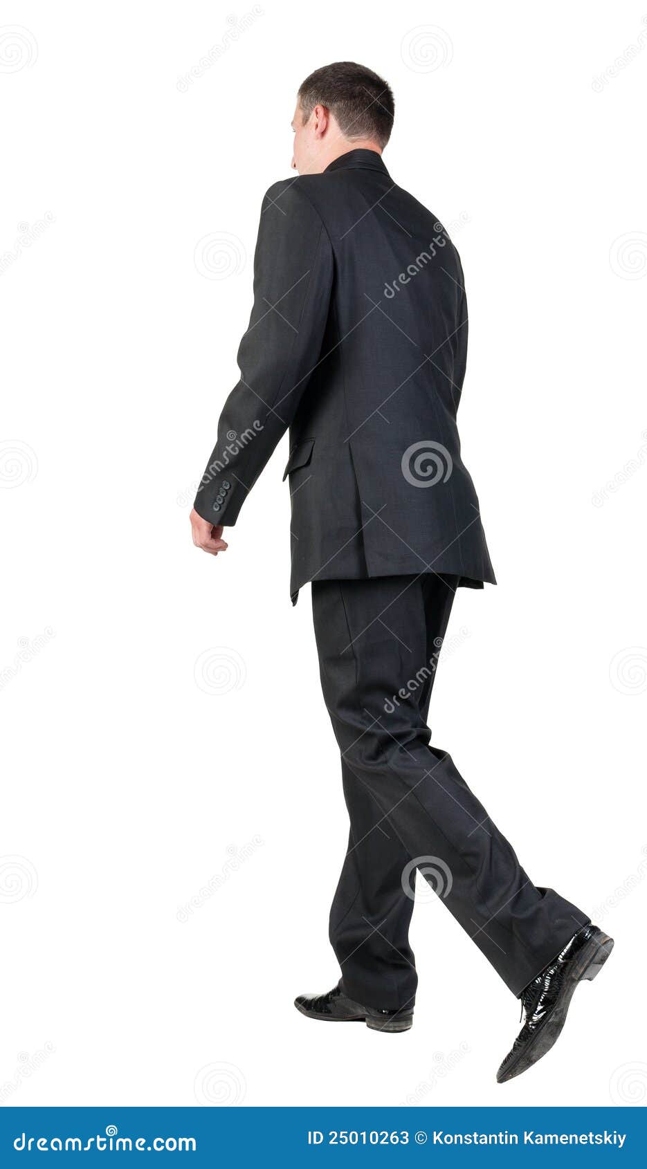 Back View of Walking Business Man. Stock Image - Image of career, rear ...