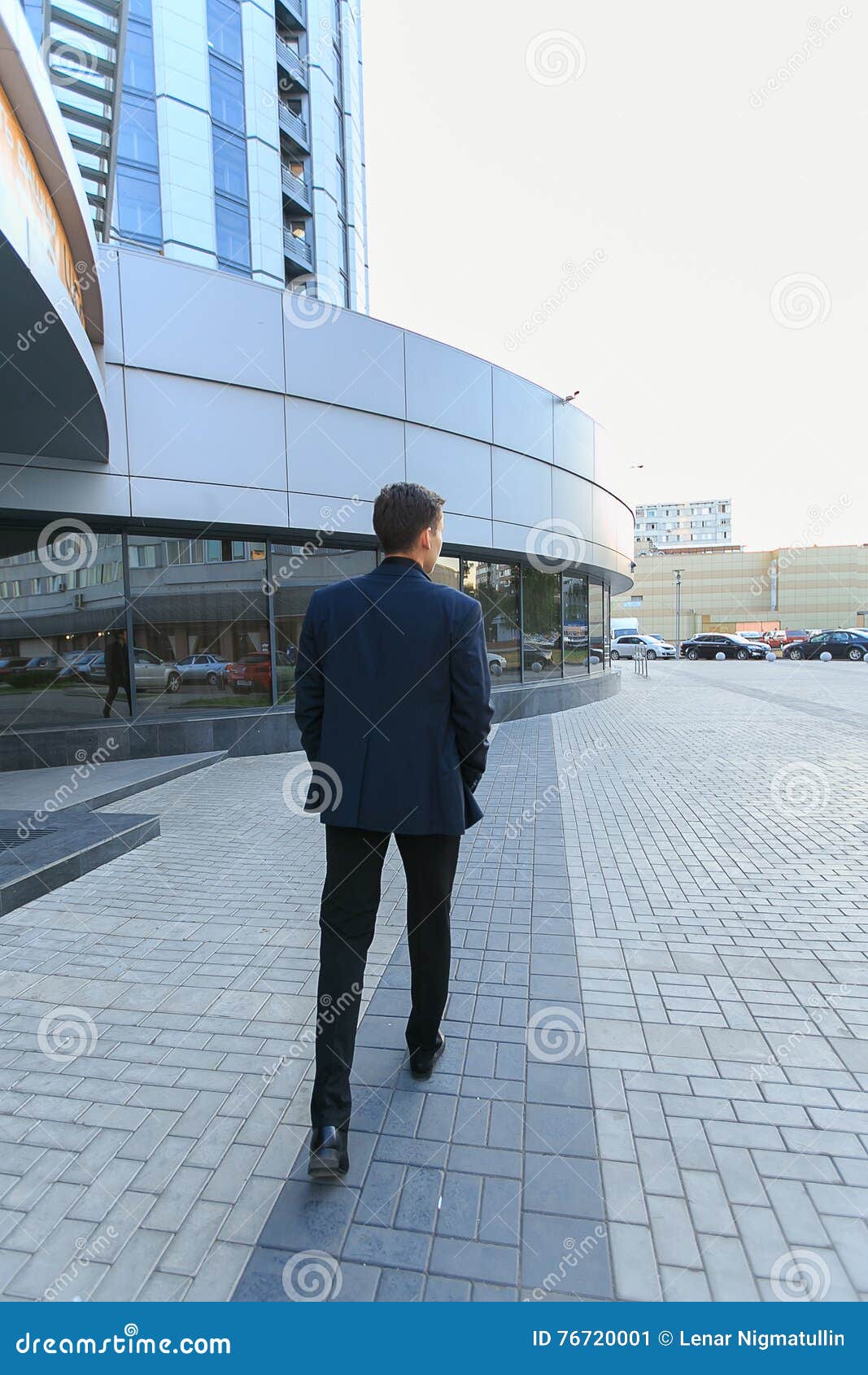 Back View of a Walking Business Man. Stock Image - Image of businessman ...
