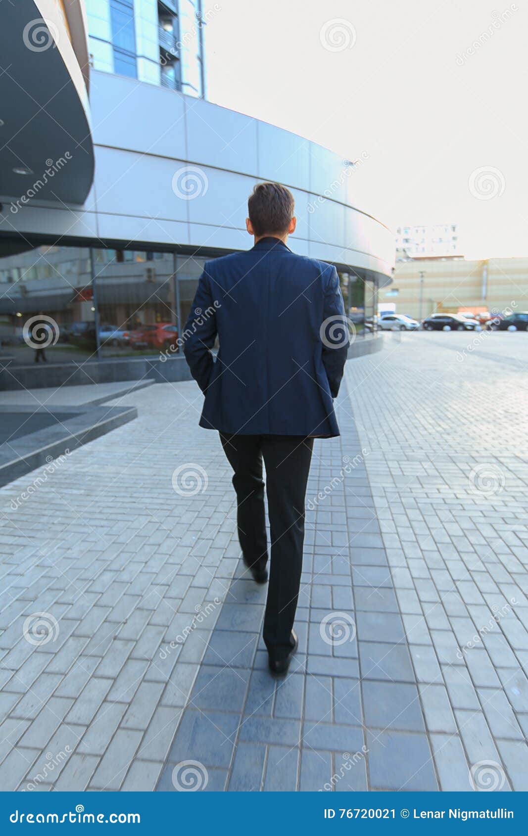 Back View of a Walking Business Man. Stock Image - Image of business ...