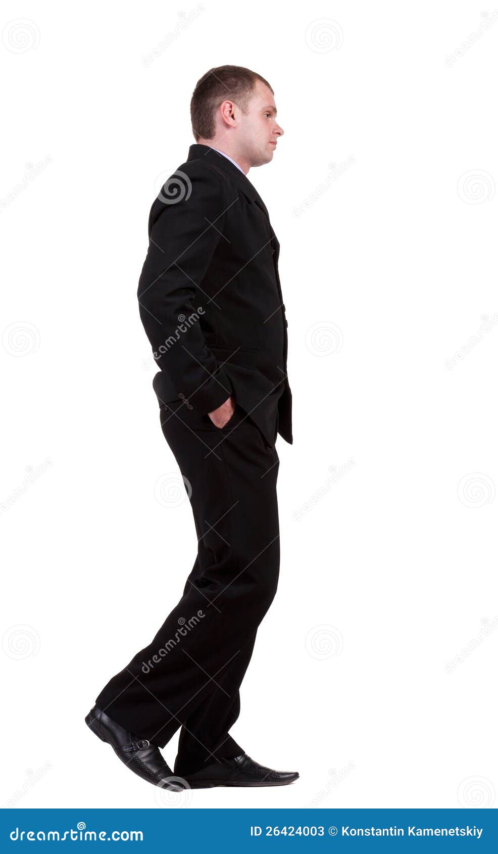 Back View of Walking Sad Businessman Stock Image - Image of casual ...