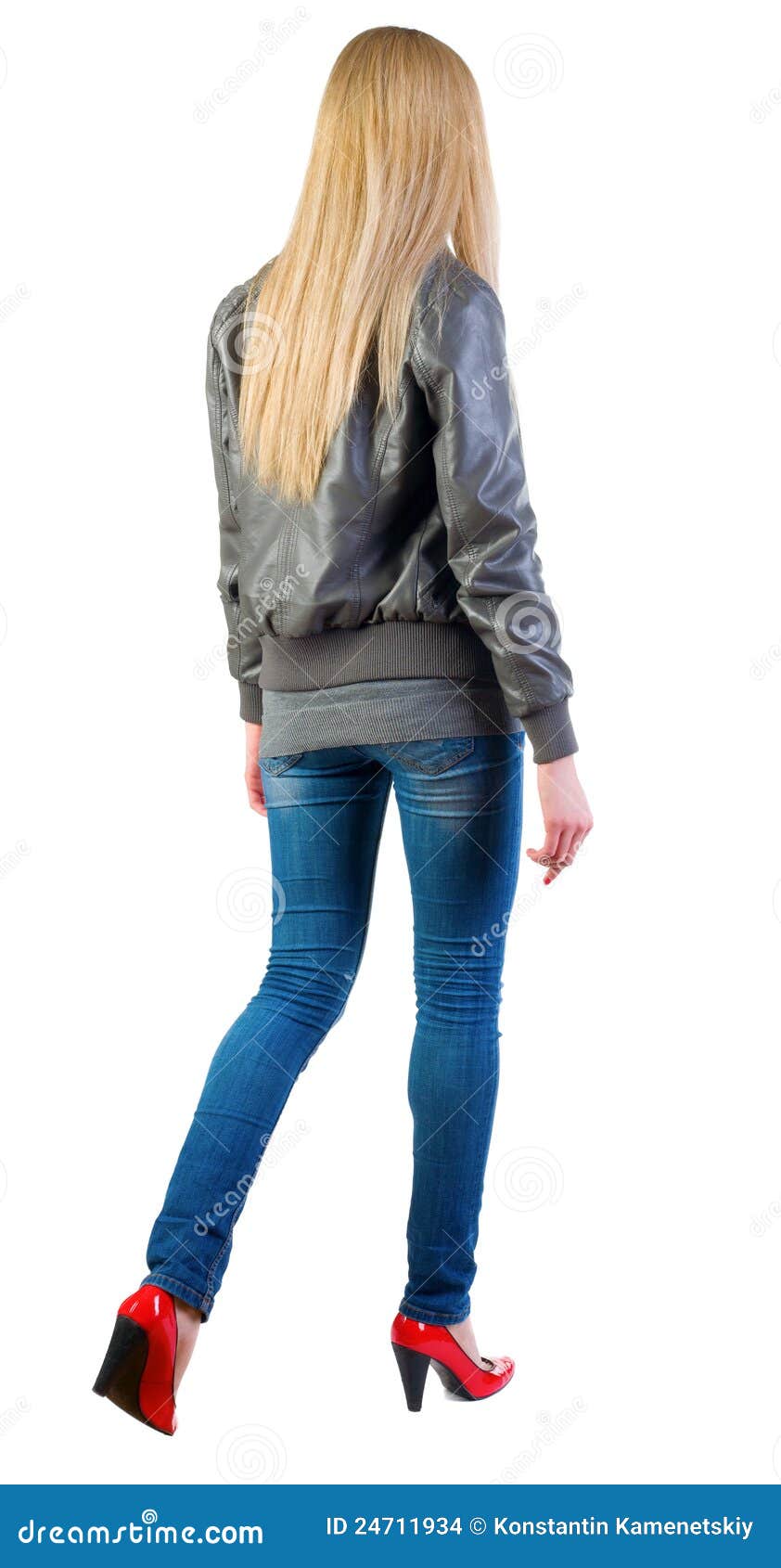 Back view of walking woman stock photo. Image of concentration - 24711934