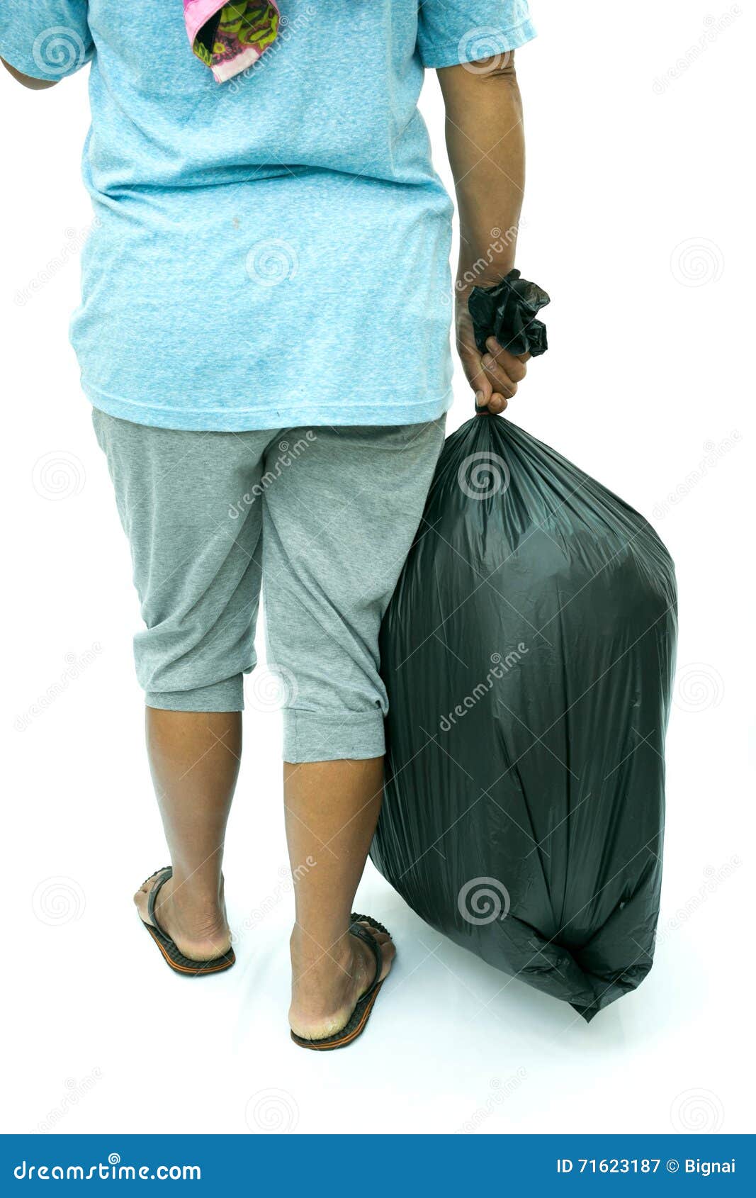 Woman Holding Garbage Bag Royalty-Free Stock Image | CartoonDealer.com ...