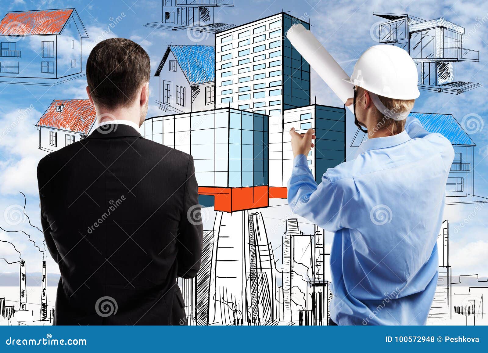 Engineering concept stock photo. Image of businessman - 100572948