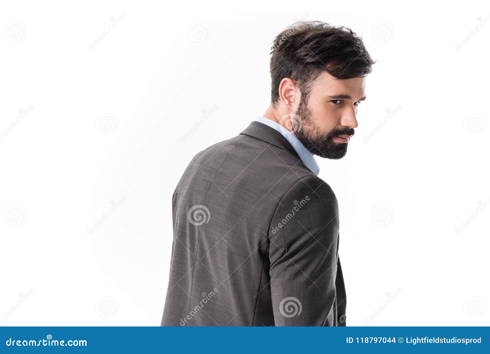 Back View of Young Businessman in Formal Wear Stock Photo - Image of ...