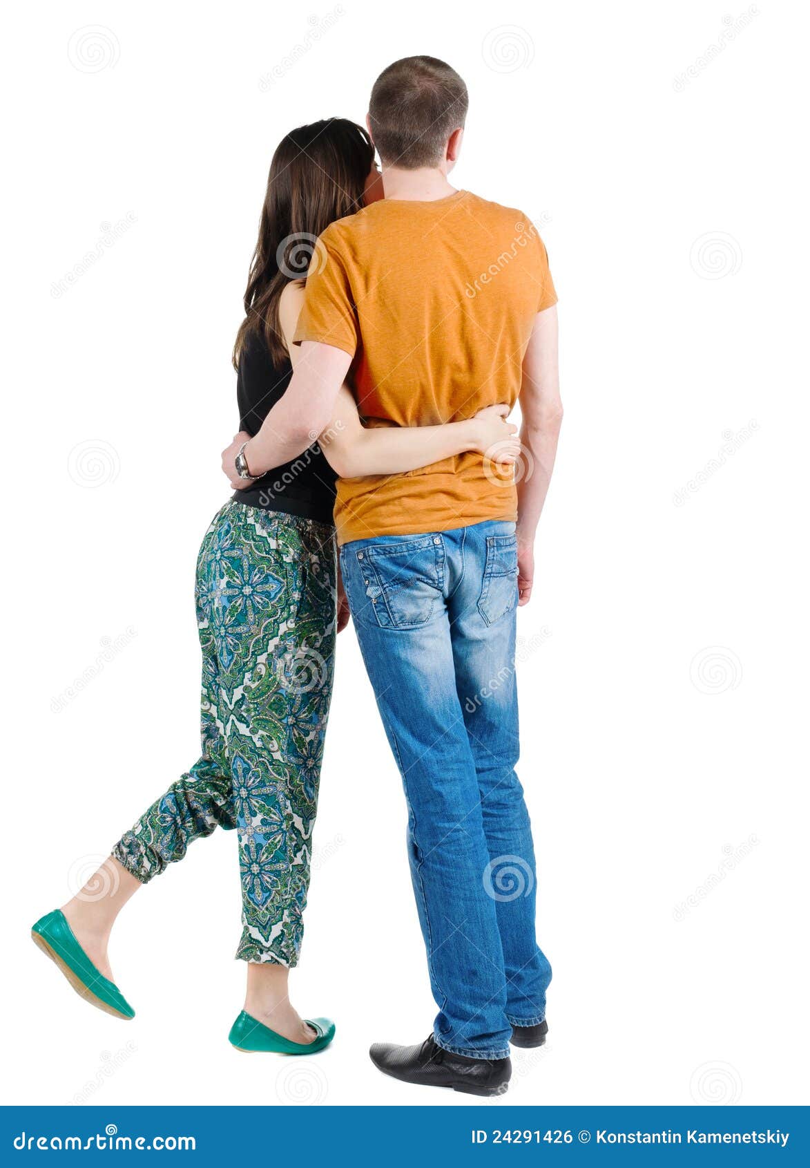 Back view of young couple stock photo. Image of backside - 24291426