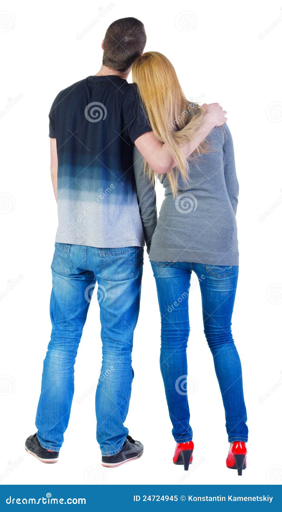 Back view of young couple stock image. Image of female - 24724945