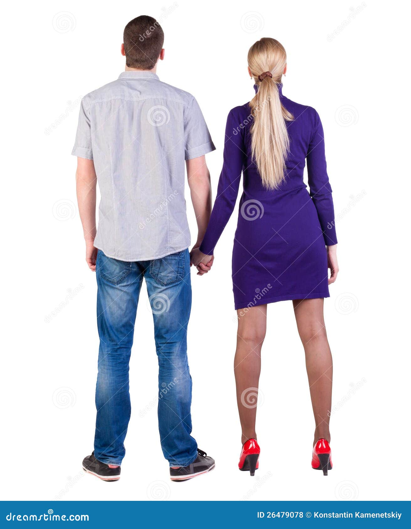 Back View Of Young Embracing Couple Royalty Free Stock Photos - Image ...