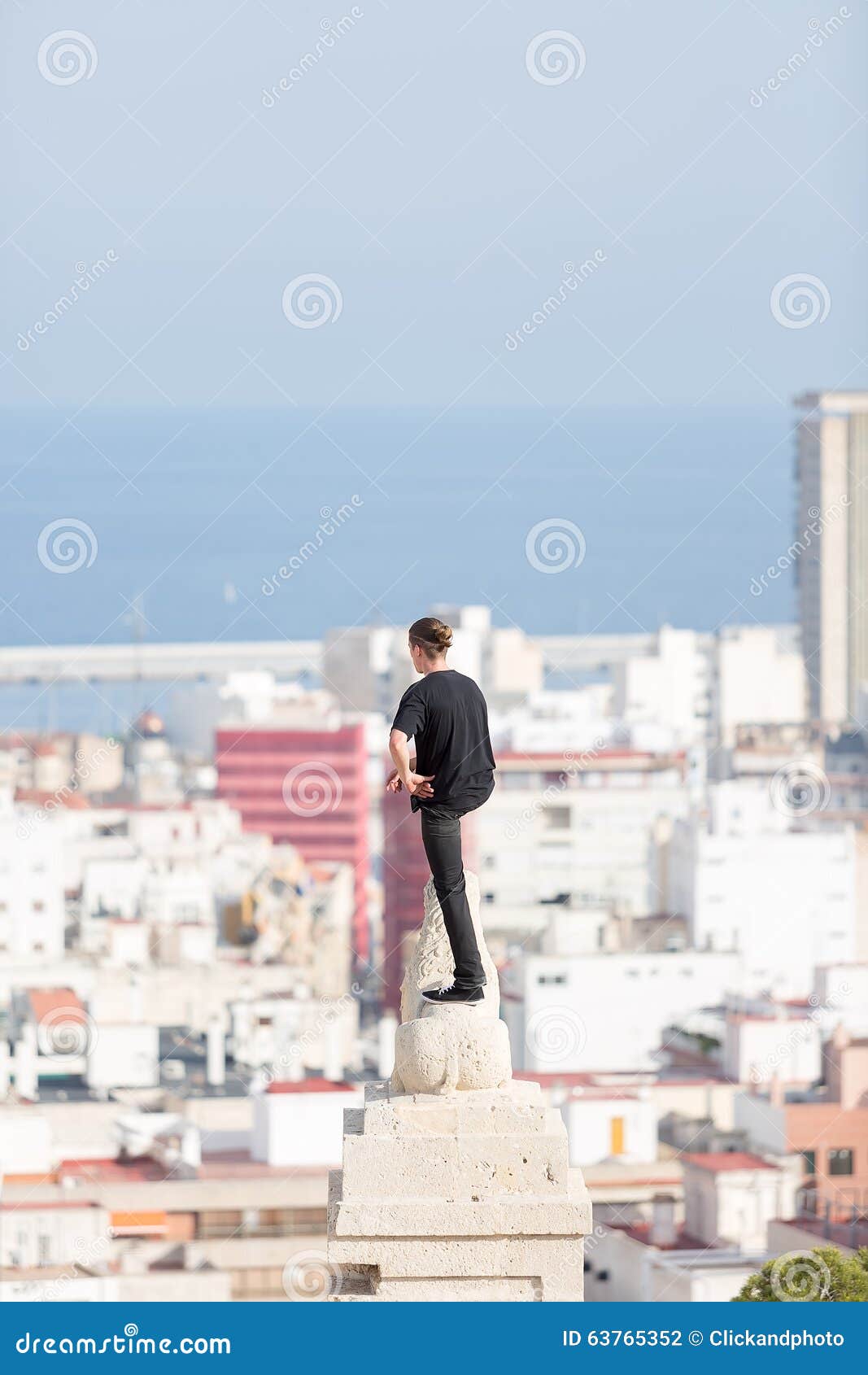 Back View of Young Man Looking Away Stock Photo - Image of ...