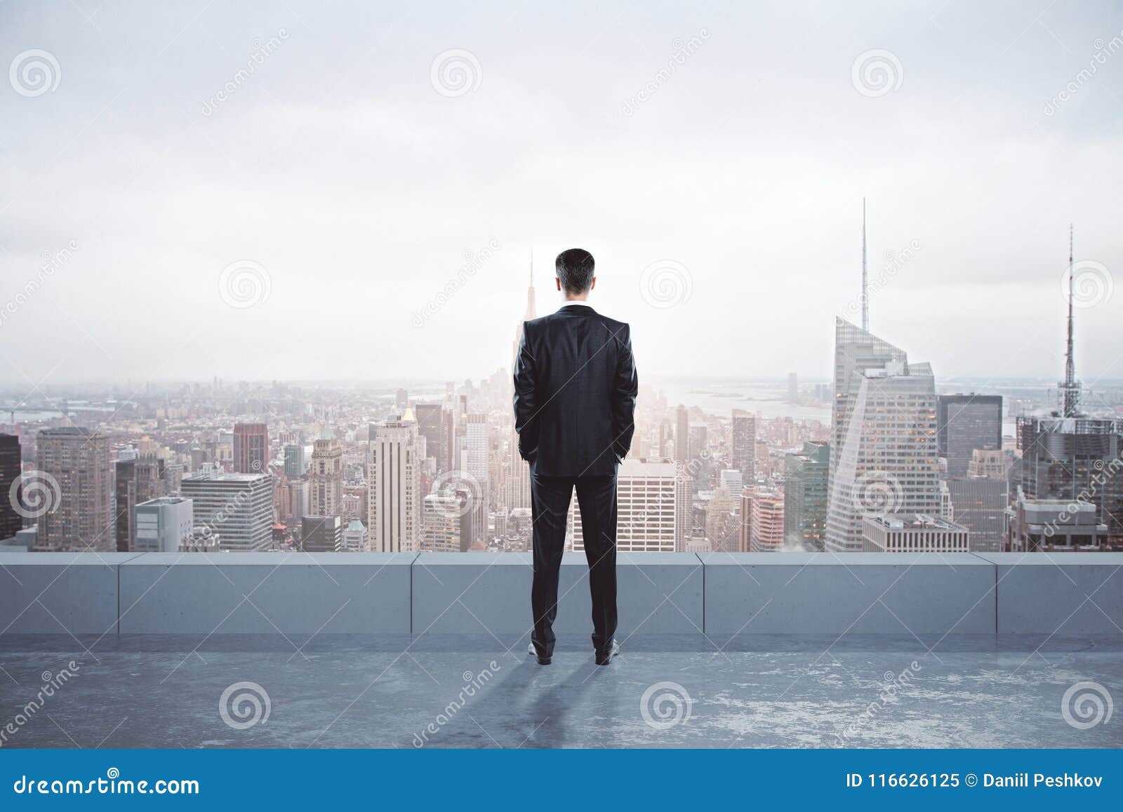 Man looking at city stock image. Image of city, boss - 116626125