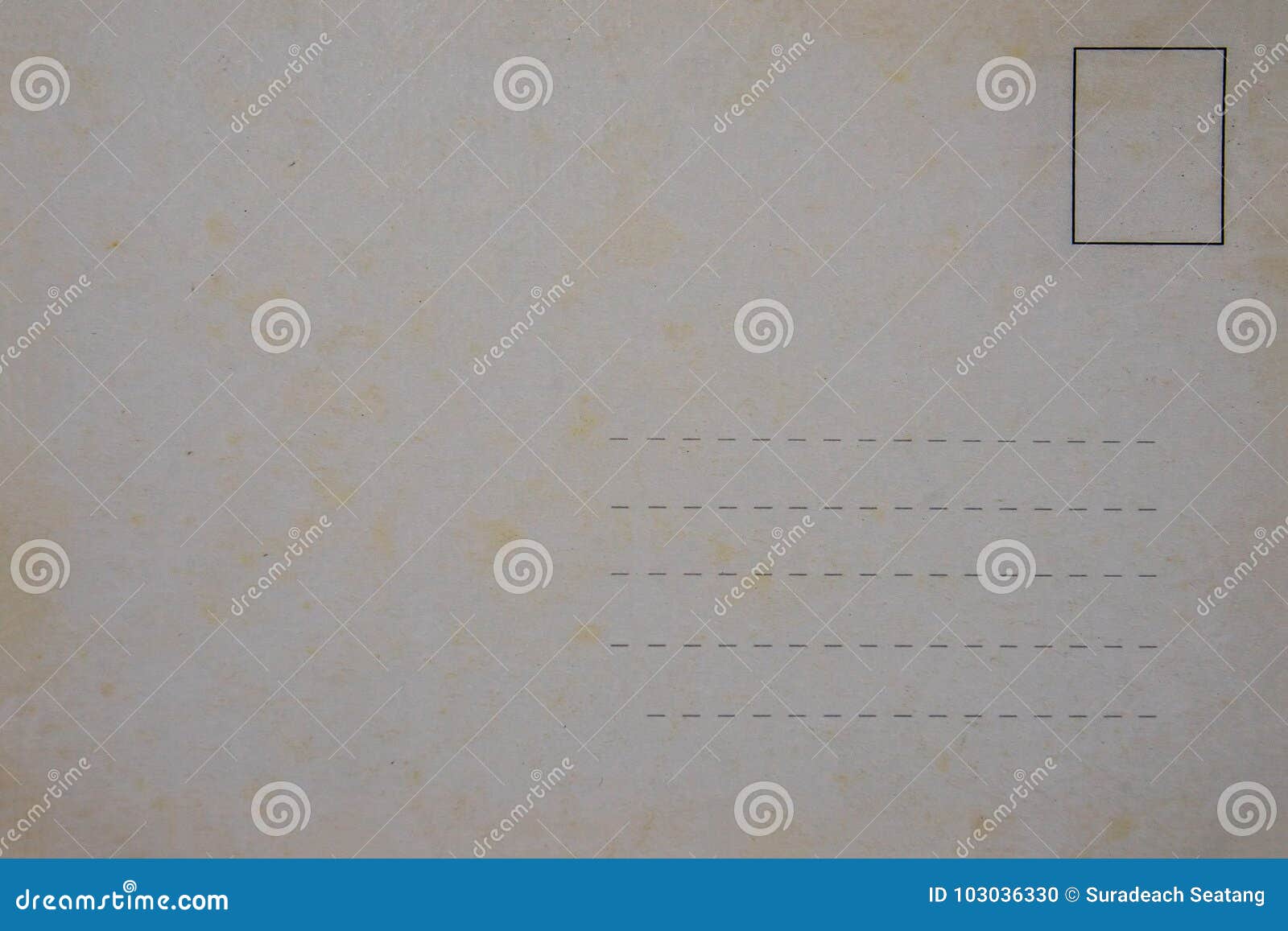 Back of Vintage Blank Postcard with Space for Text Stock Photo - Image ...