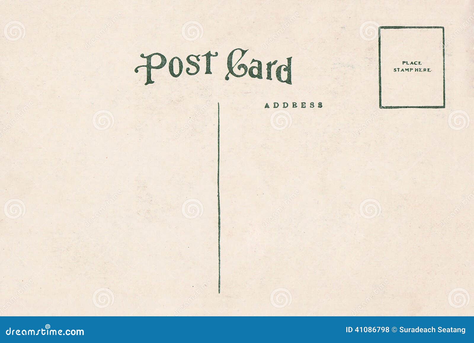 Back of Vintage Blank Postcard Stock Photo - Image of aging, mail: 41086798