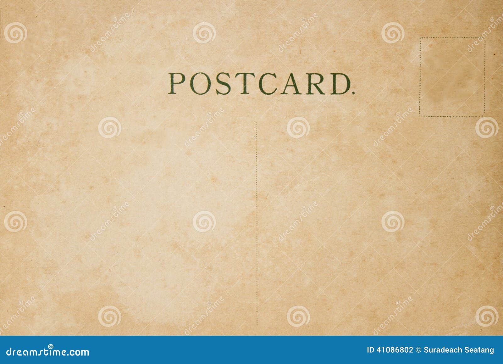 Back of Vintage Blank Postcard Stock Photo - Image of card, post: 41086802