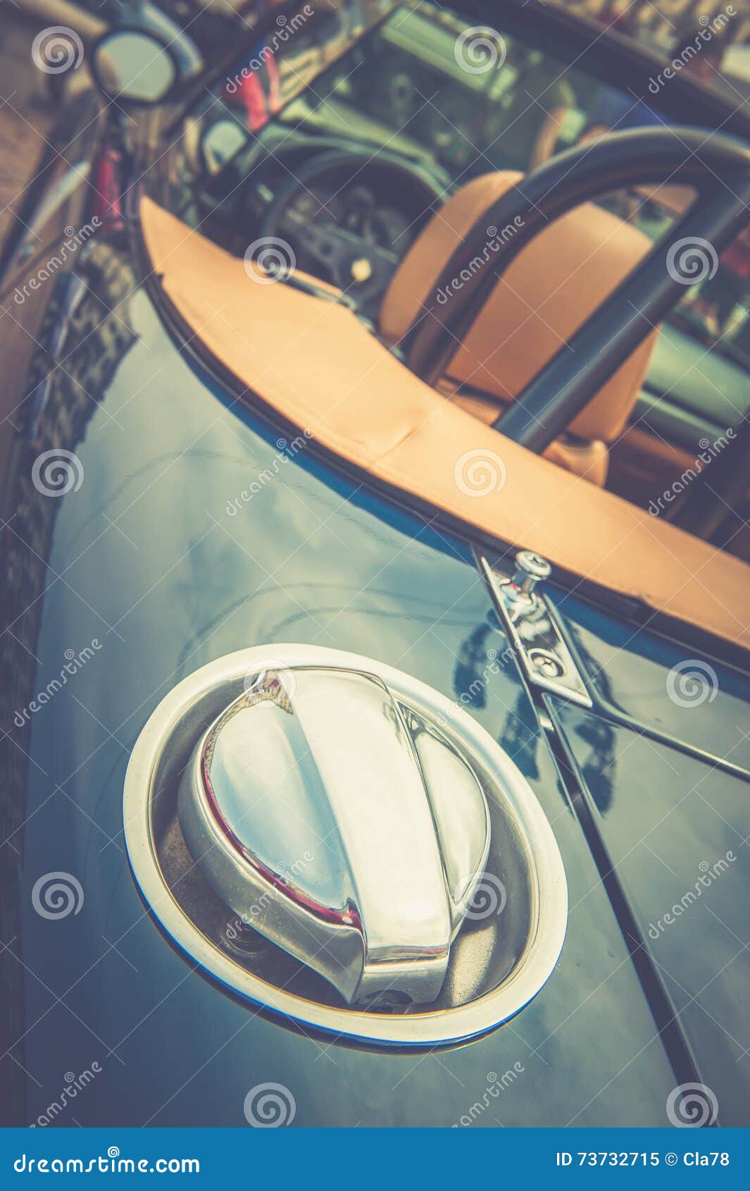 Back of a vintage car stock image. Image of automobile - 73732715