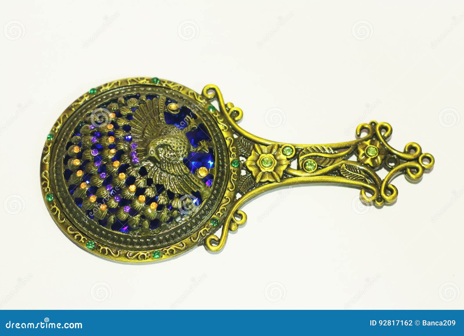 Back of Vintage Hand Mirror Stock Photo - Image of jewellery, mirror ...
