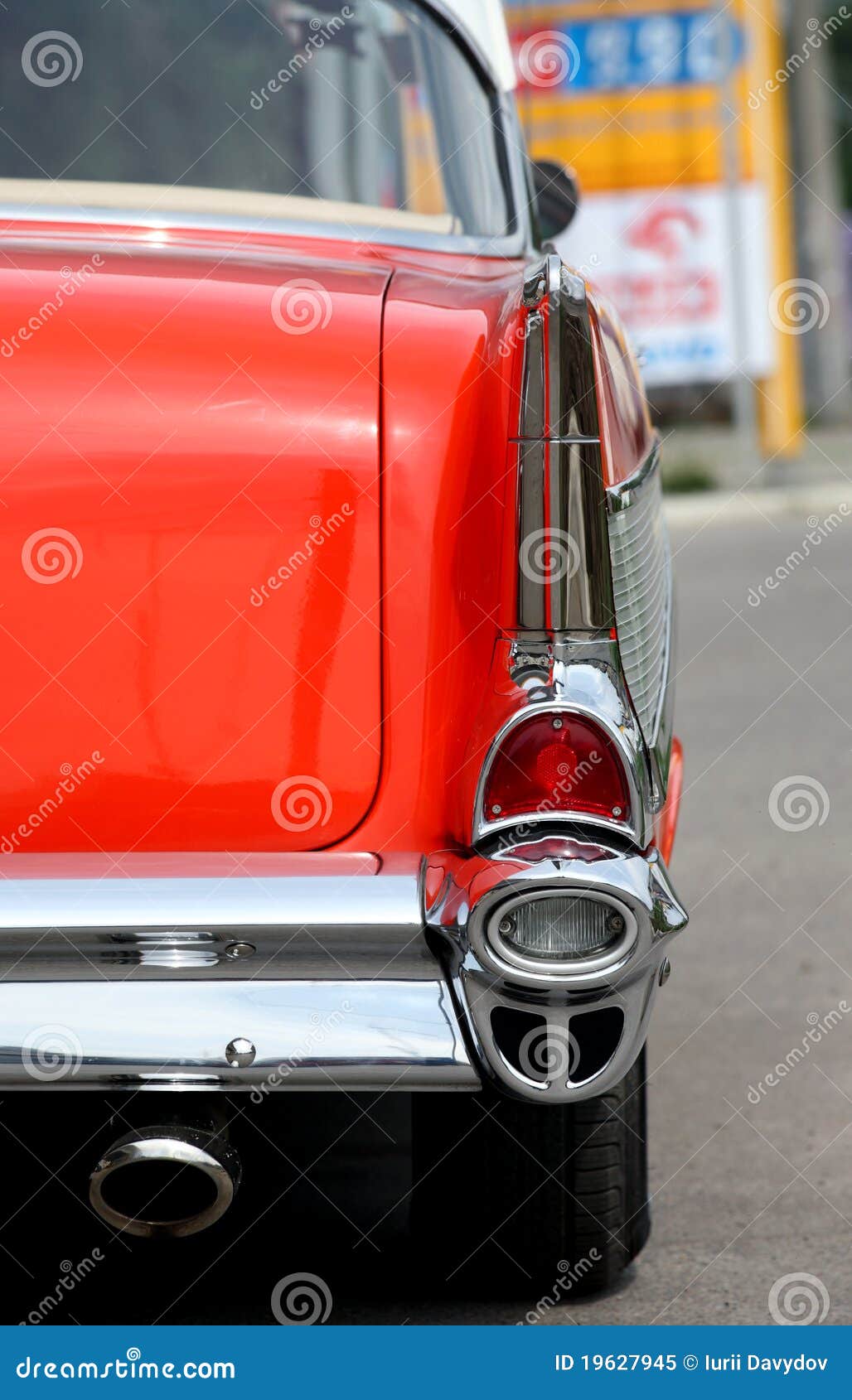 Back of vintage red car stock image. Image of nostalgic - 19627945